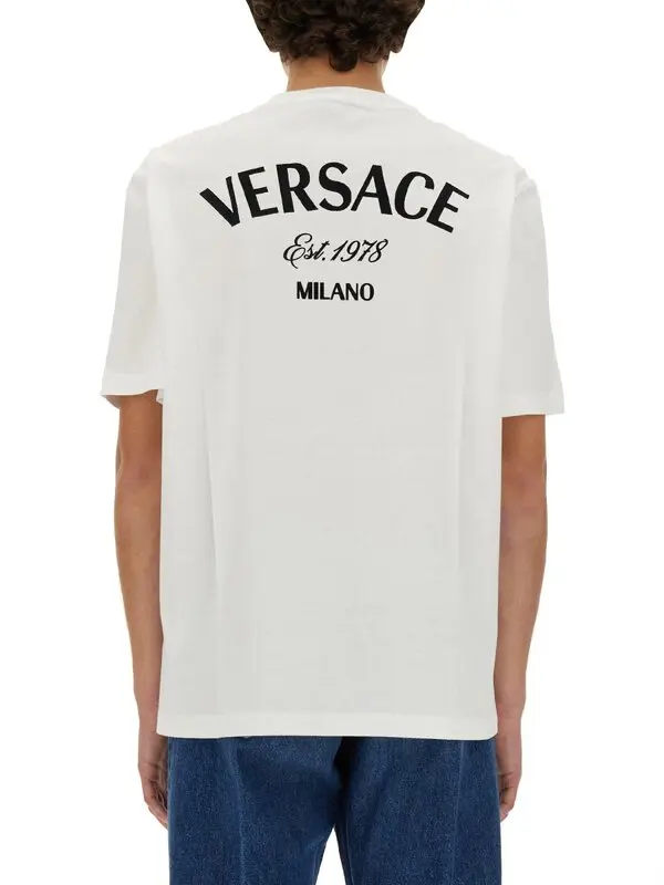 Versace T-shirt With Logo - White