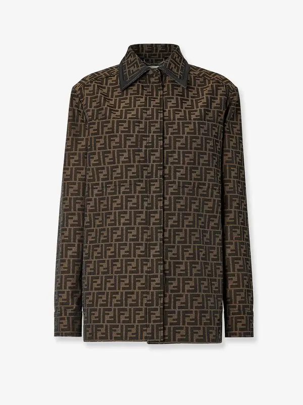 Fendi Ff Canvas Jacket - Brown
