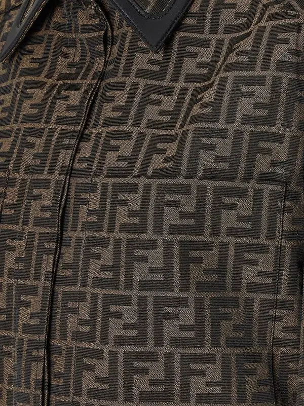 Fendi Ff Canvas Jacket - Brown