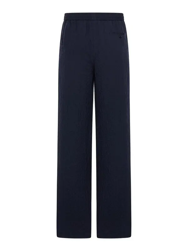 Giorgio Armani Lyocell And Froissé Silk Pants - Brown