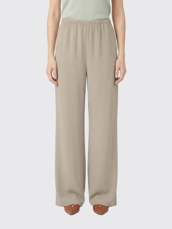Max Mara Cotton Pants With Pleats - Cream