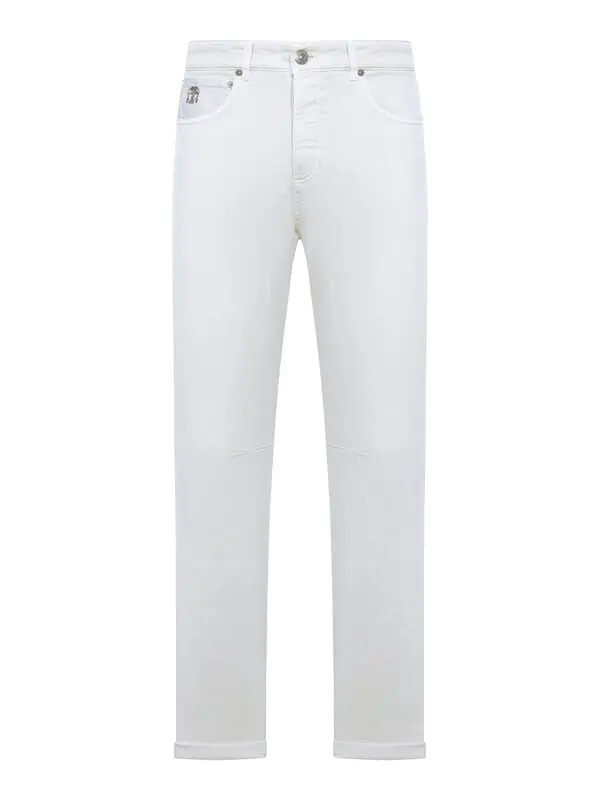 Brunello Cucinelli Slim Fit Stretch Cotton Jeans - Multicolor