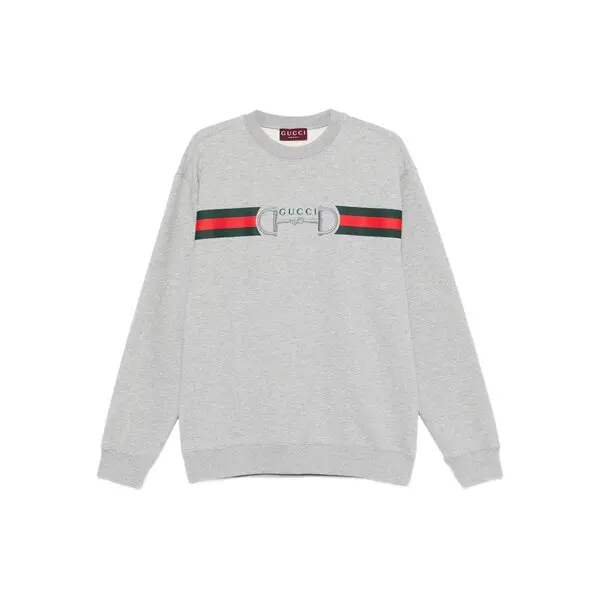 Gucci Crew Neck Long Sleeve Sweatshirt - Gray