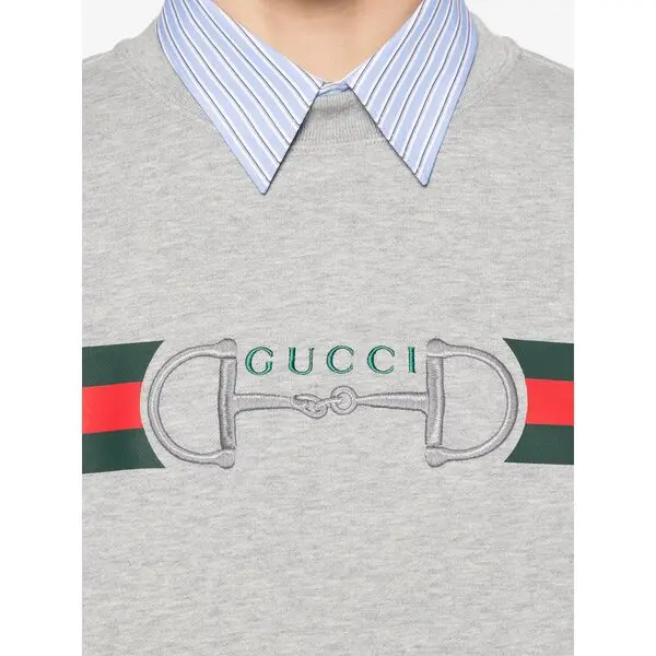 Gucci Crew Neck Long Sleeve Sweatshirt - Gray