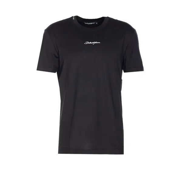 Dolce & Gabbana Embroidered Patch Logo T-shirt - Black