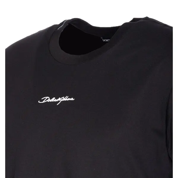Dolce & Gabbana Embroidered Patch Logo T-shirt - Black