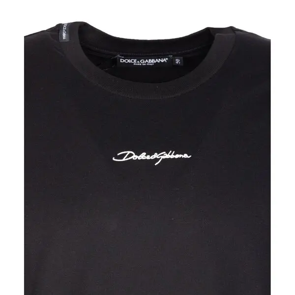 Dolce & Gabbana Embroidered Patch Logo T-shirt - Black