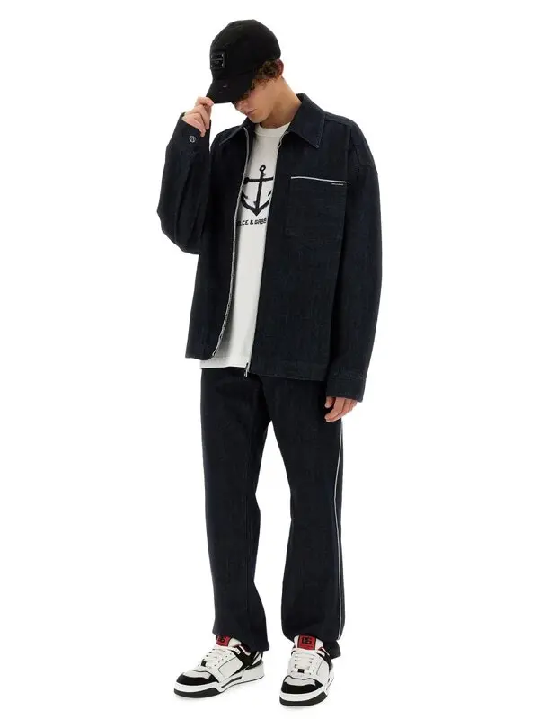 Dolce & Gabbana Selvedge Denim Blouson Jacket - Blue