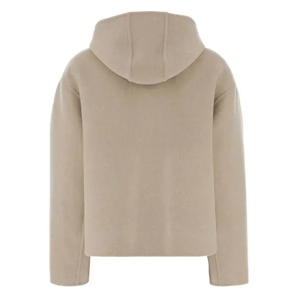 Fendi Oversized Reversible Wool Jacket With Hood