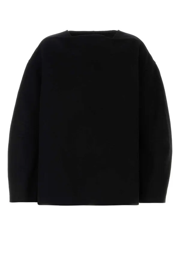 JIL SANDER Oversize Virgin Wool Sweater - Black