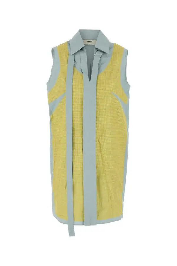 Fendi Powder Cotton Dress - Blue