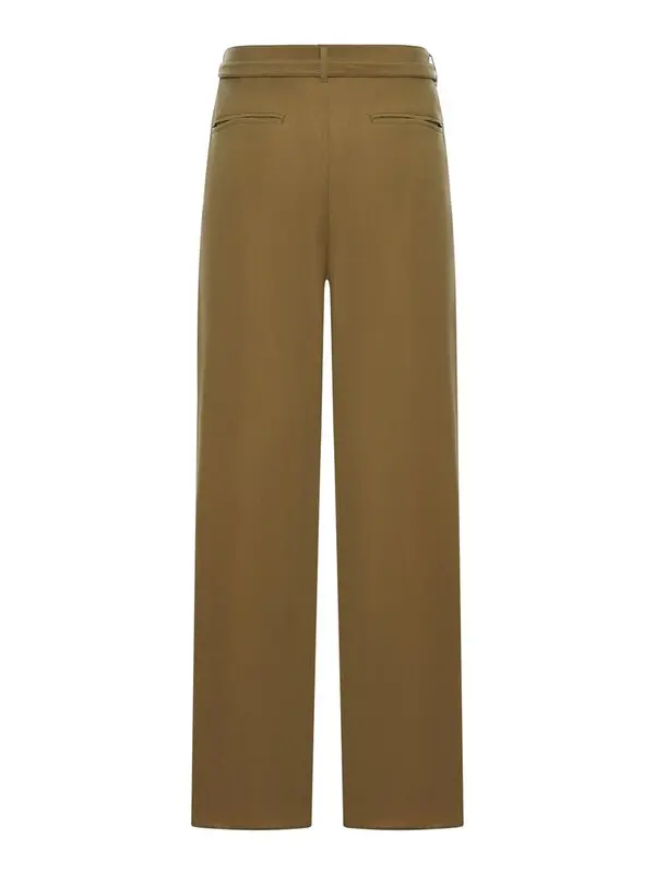 Giorgio Armani Cupro Natté Single Pleated Trousers - Multicolor