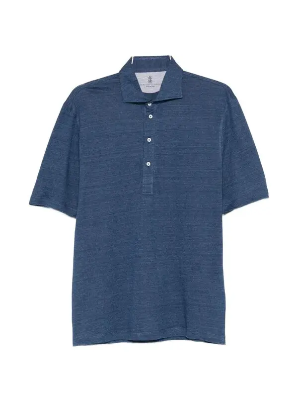 Brunello Cucinelli Linen And Cotton Polo Shirt - Multicolor