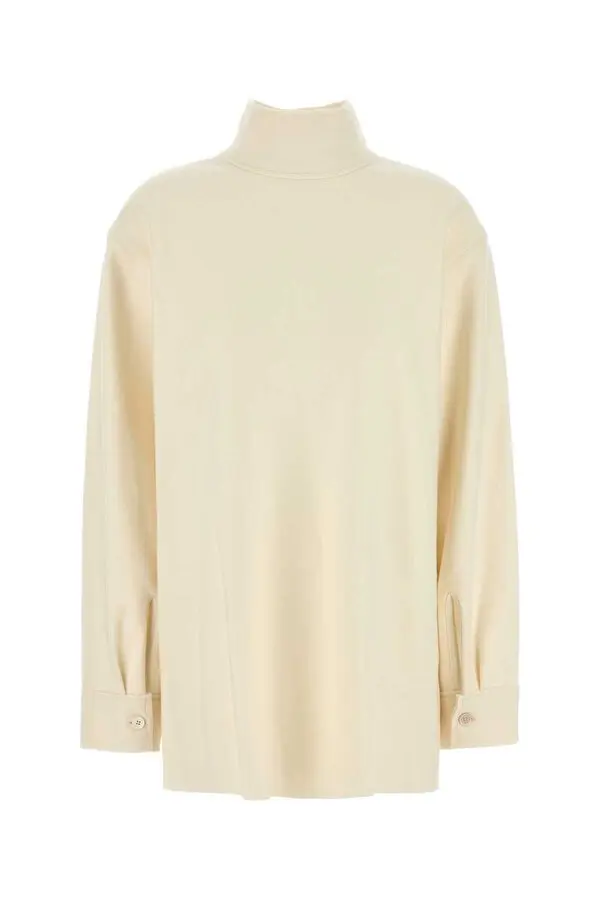 JIL SANDER Cream Wool Blend Blouse - Yellow