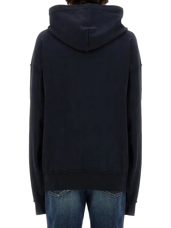 Dolce & Gabbana Printed Anchor Hoodie - Blue