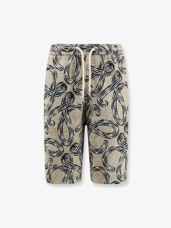 Loewe Terrycloth Shorts With Iconic Print - Multicolor