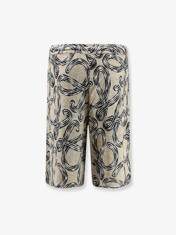 Loewe Terrycloth Shorts With Iconic Print - Multicolor