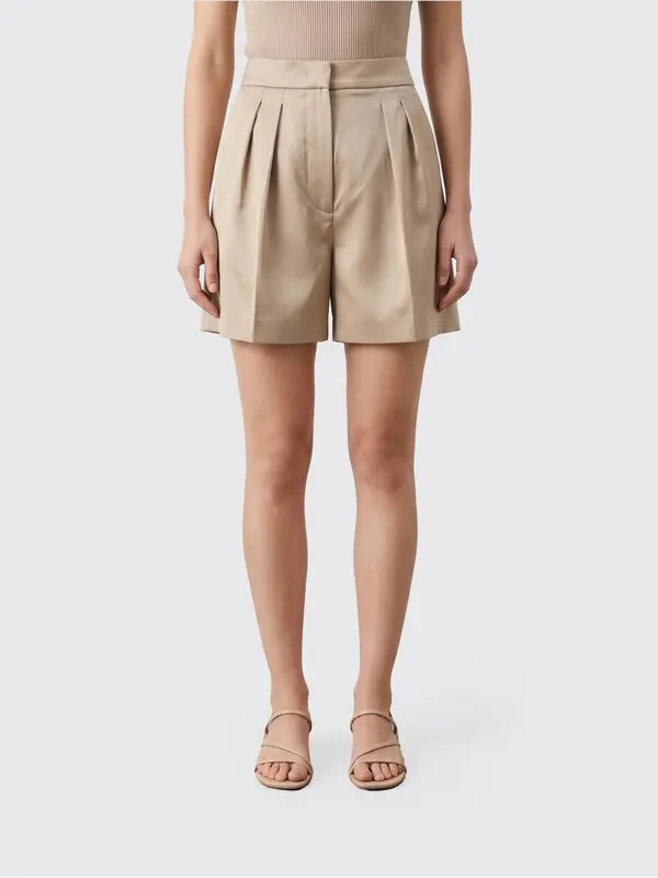 Max Mara Tailored Pleated Shorts - Brown