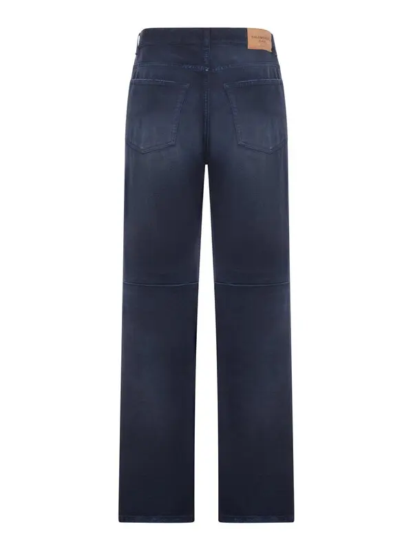 Balenciaga Wide Leg Denim Jeans - Multicolor