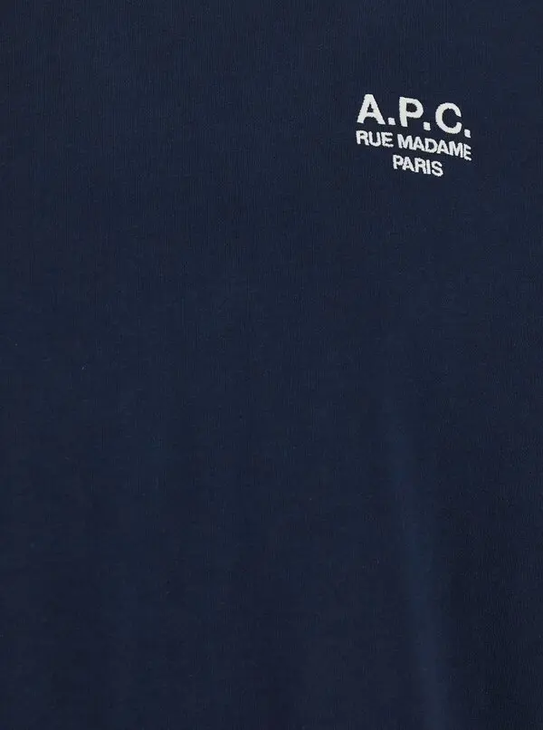 A.p.c. Crew Neck T-shirt With Embroidered Logo - Multicolor