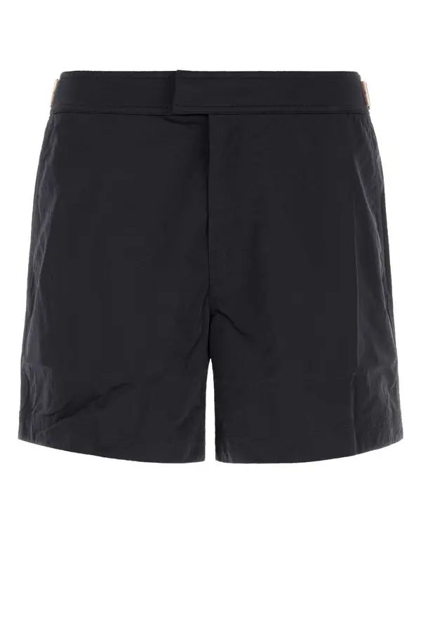 Zegna Navy Nylon Swimming Shorts - Blue