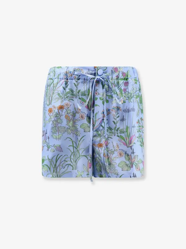 Gucci Printed Silk Shorts - Multicolor