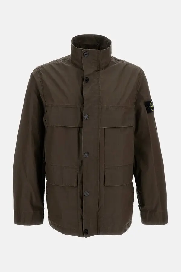 Stone Island Waxed Canvas Field Jacket - Multicolor
