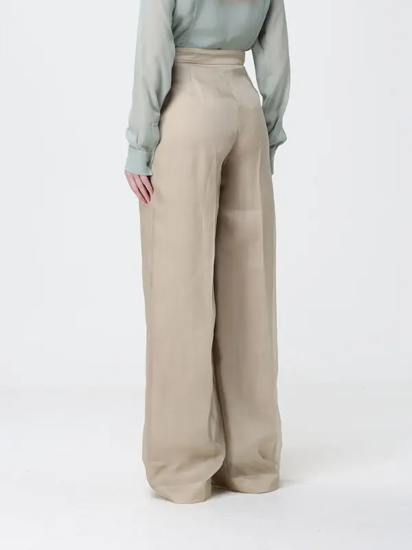 Max Mara High Waisted Wide Leg Silk Pants