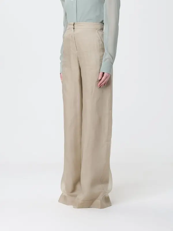 Max Mara High Waisted Wide Leg Silk Pants