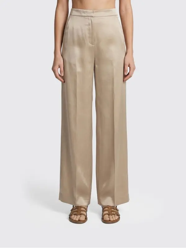 Max Mara High Waisted Wide Leg Silk Pants