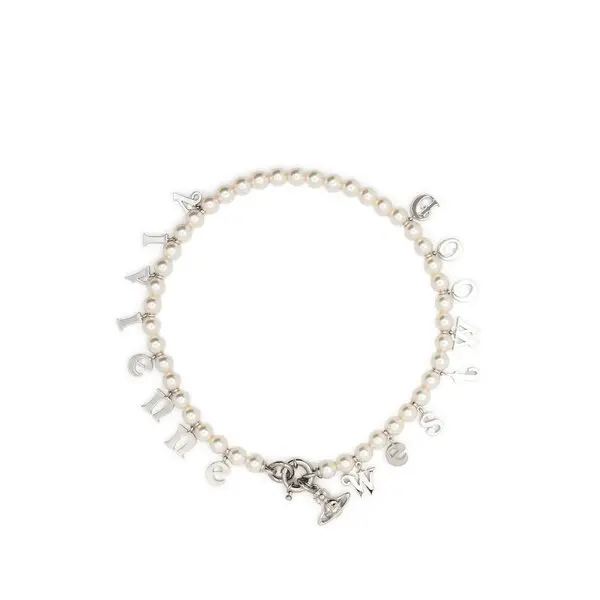 VIVIENNE WESTWOOD Tone Pearl Orb Pendant Necklace - Silver