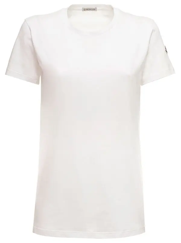 Moncler Jersey T-shirt With Patched Logo