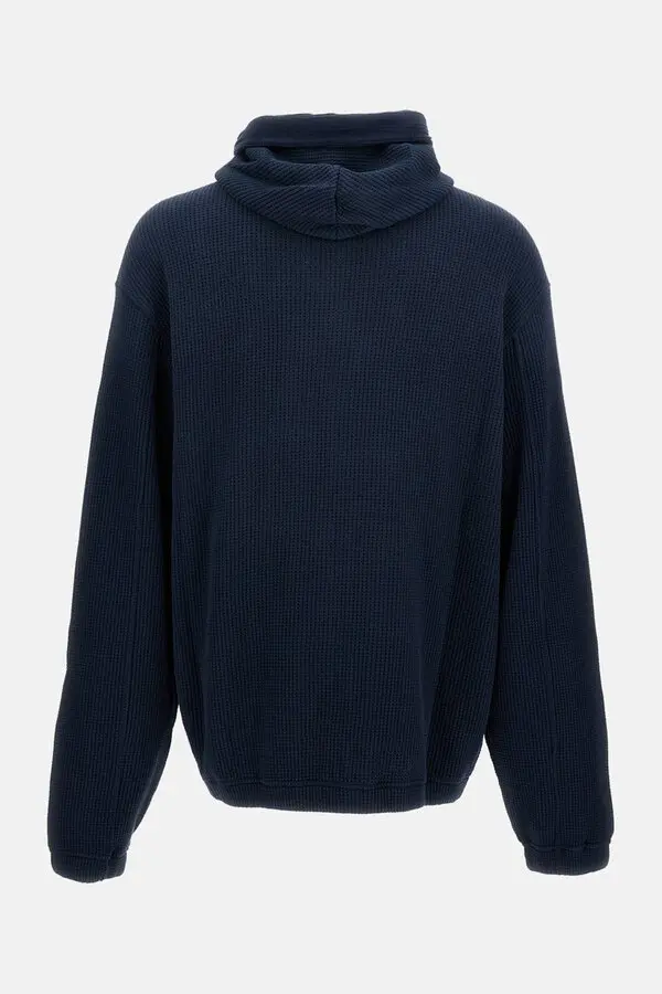 ROA Cotton Zip-up Hoodie With Waffle Texture