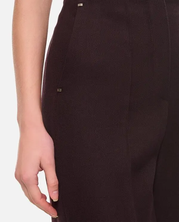 Fendi Grain De Poud Wide-leg Trousers