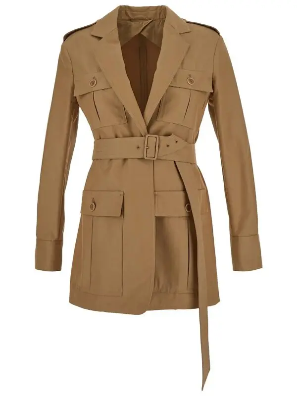 Max Mara Sacco Belted Single Breasted Jacket