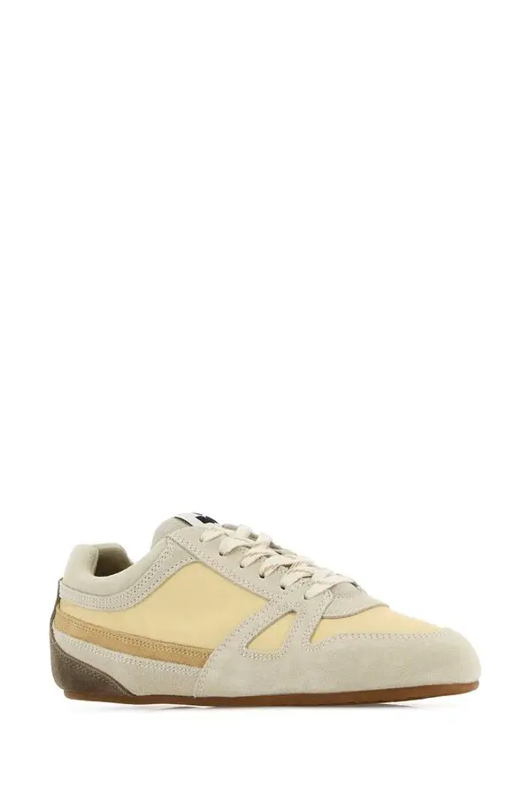 Isabel Marant Étoile Two-tone Suede And Canvas Sneakers