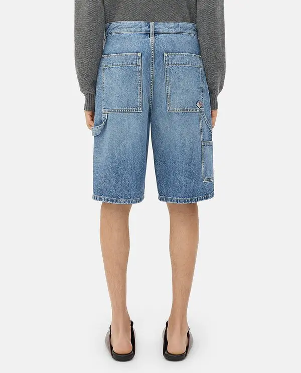 Bottega Veneta Bermuda Cargo Denim Shorts