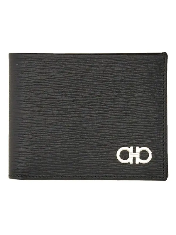 FERRAGAMO Hooks Wallet - Black