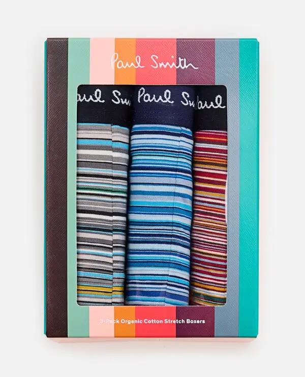 Paul Smith Men Trunk 3 Pack Mix Sign - Multicolor