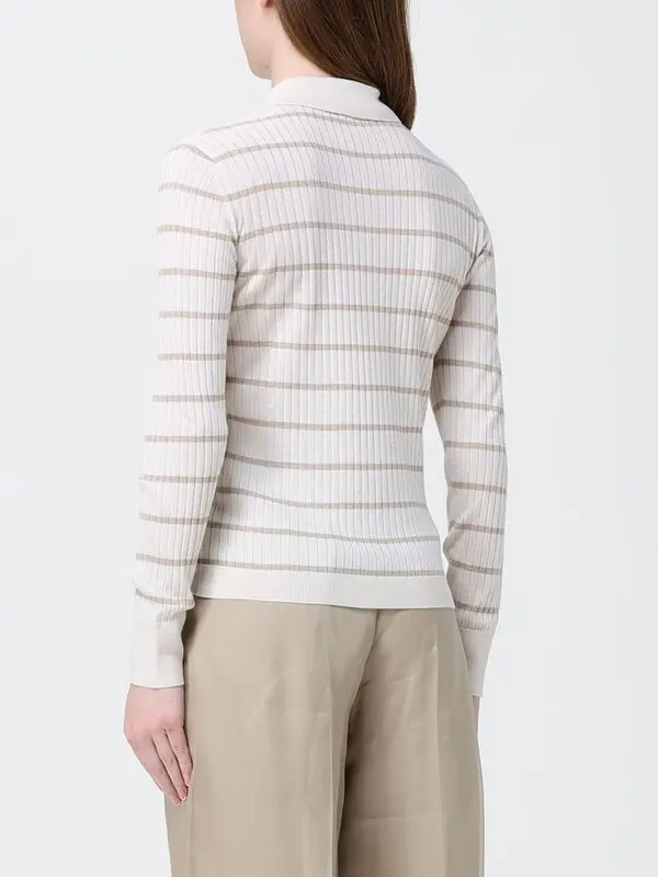 Max Mara Striped Polo Shirt - Cream