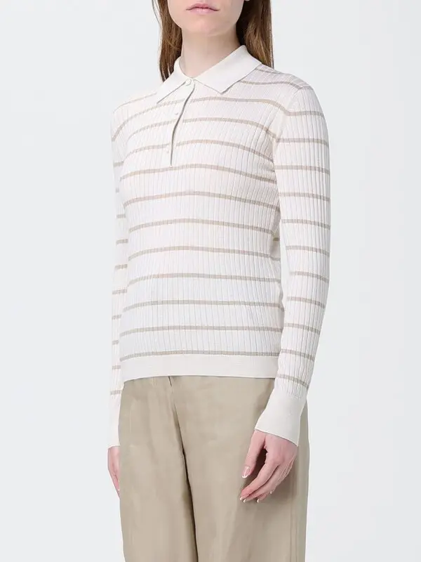 Max Mara Striped Polo Shirt - Cream