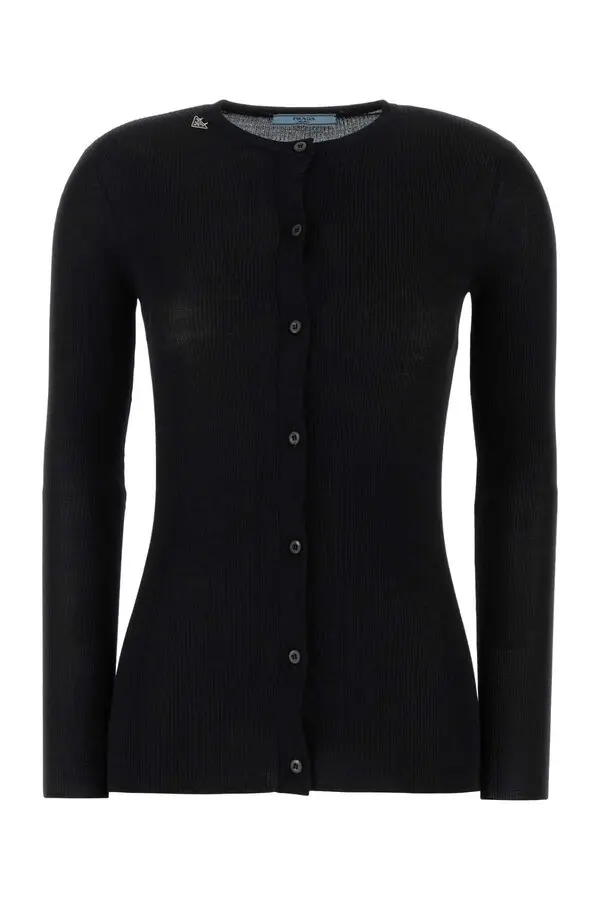Prada Ribbed Wool Cardigan