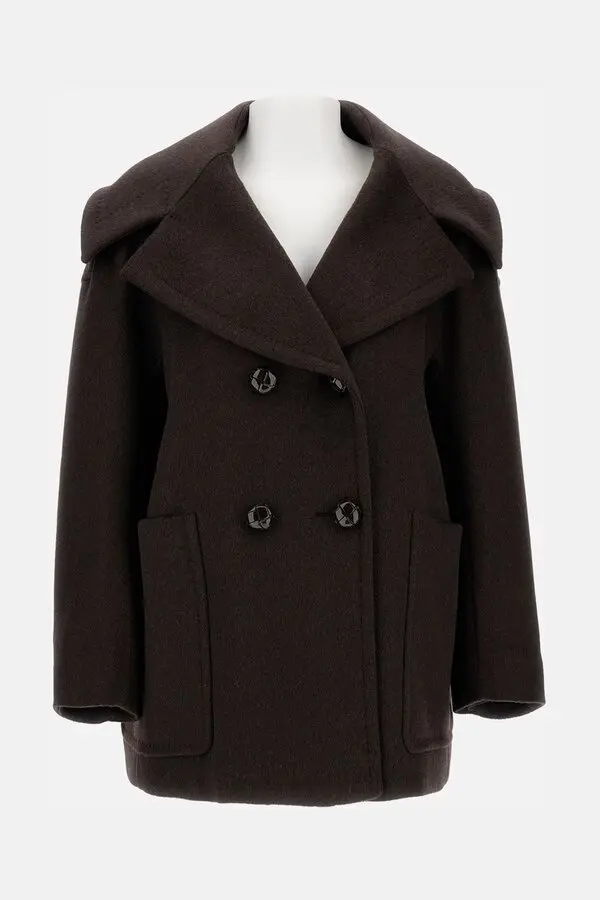 Max Mara Giacca Linea Wool Double-breasted Jacket