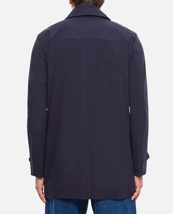 FAY Long Coat With Zip And Button Closure - Multicolor