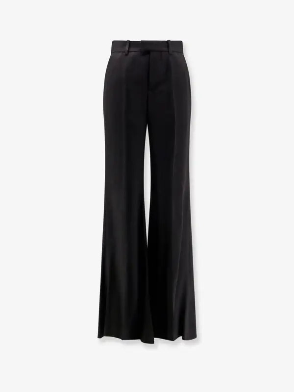 Balenciaga Flared Viscose Trousers - Multicolor