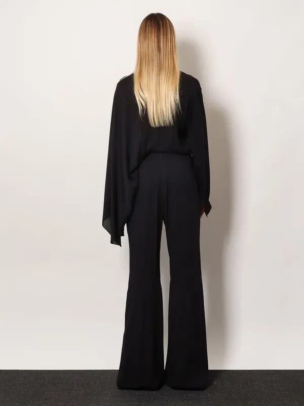 Balenciaga Flared Viscose Trousers - Multicolor