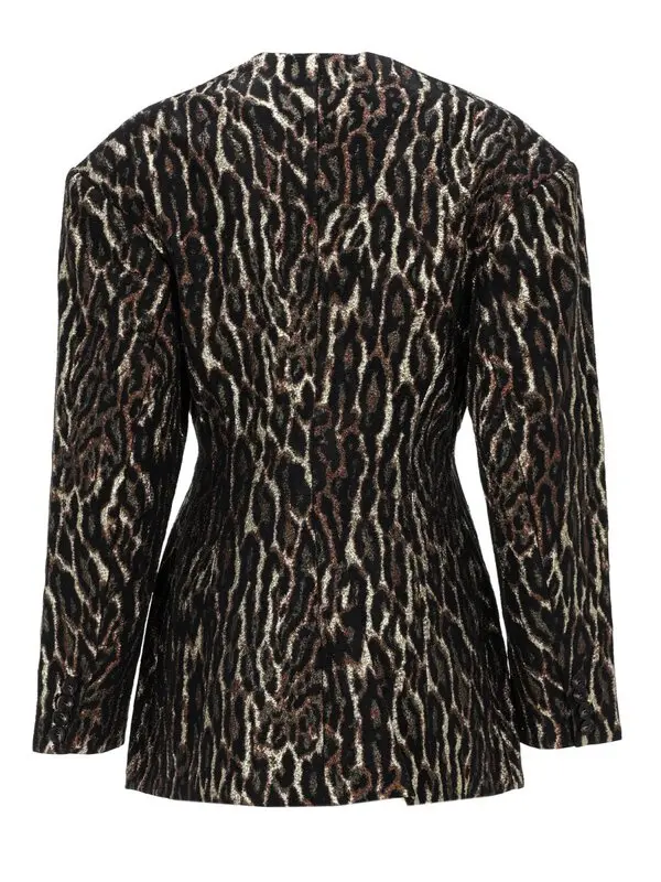 GANNI Animal Print Blazer
