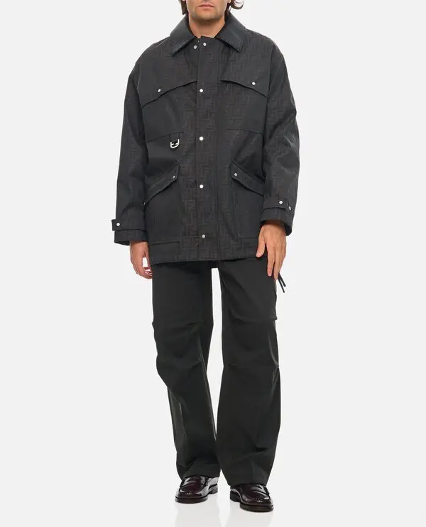 Fendi Coated Canvas Logo Blouson