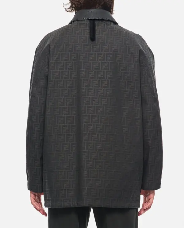 Fendi Coated Canvas Logo Blouson