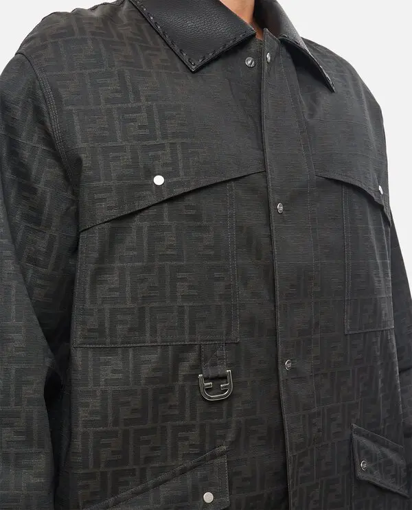 Fendi Coated Canvas Logo Blouson